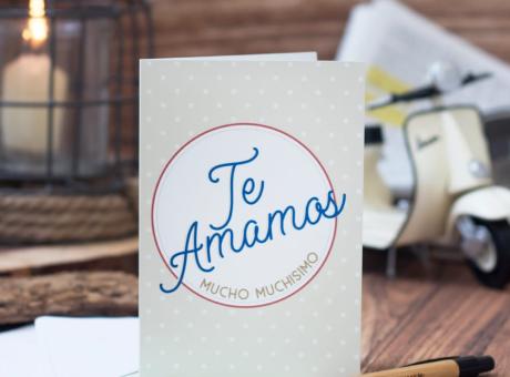 Tarjeta Te Amamos - Andrea María